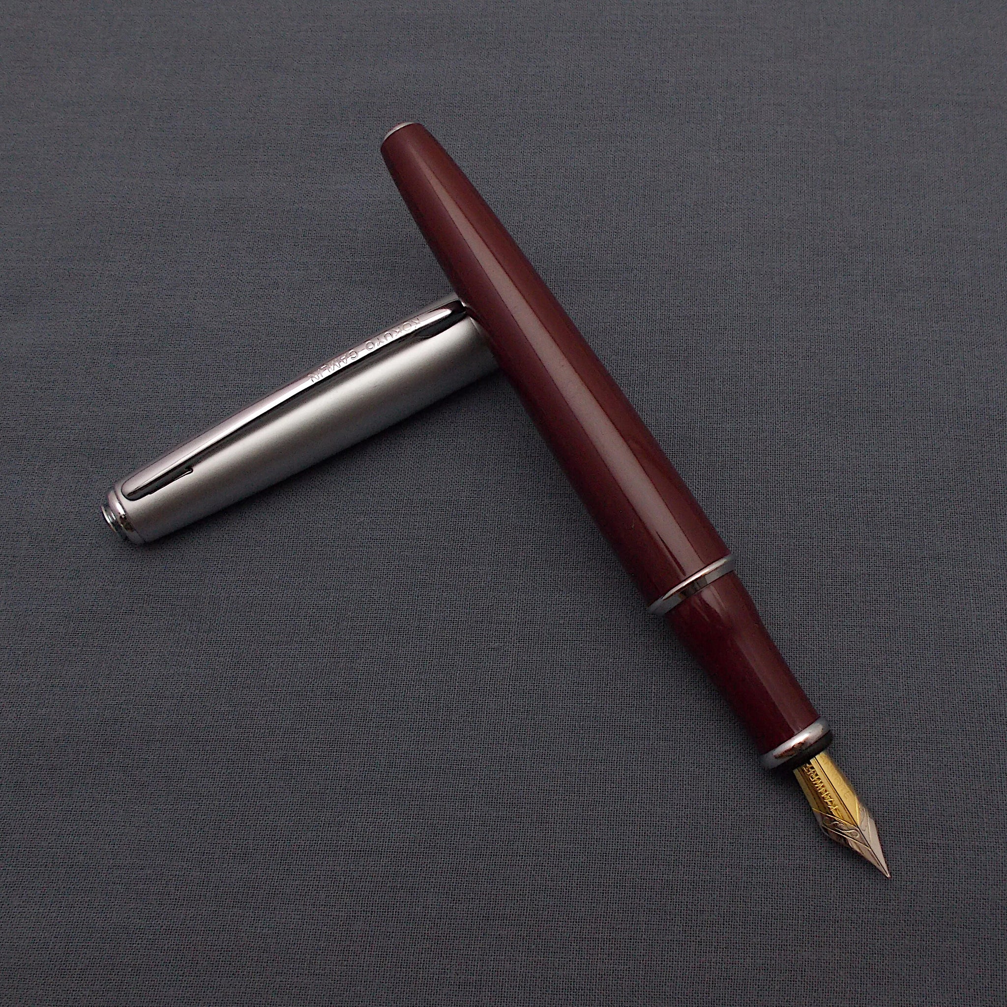 Camlin Elegante Fountain Pen with Kanwrite Flex Nib Maroon kiwipens Kiwipens