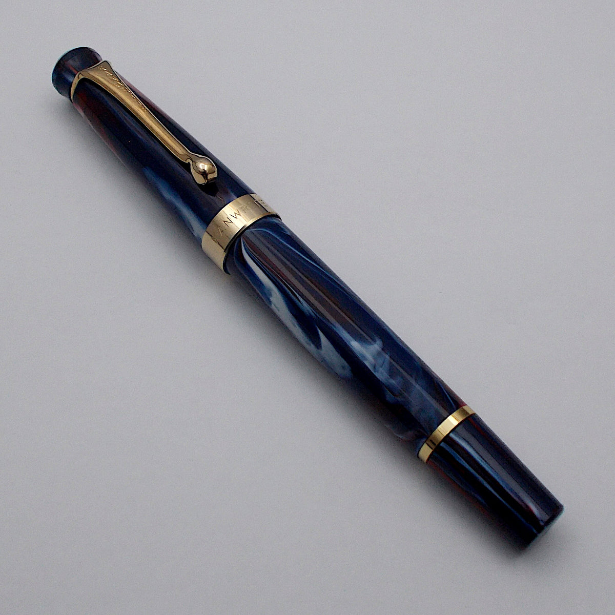 Kanwrite Heritage Fountain Pen - Blue/Red/White Gold | kiwipens – Kiwipens