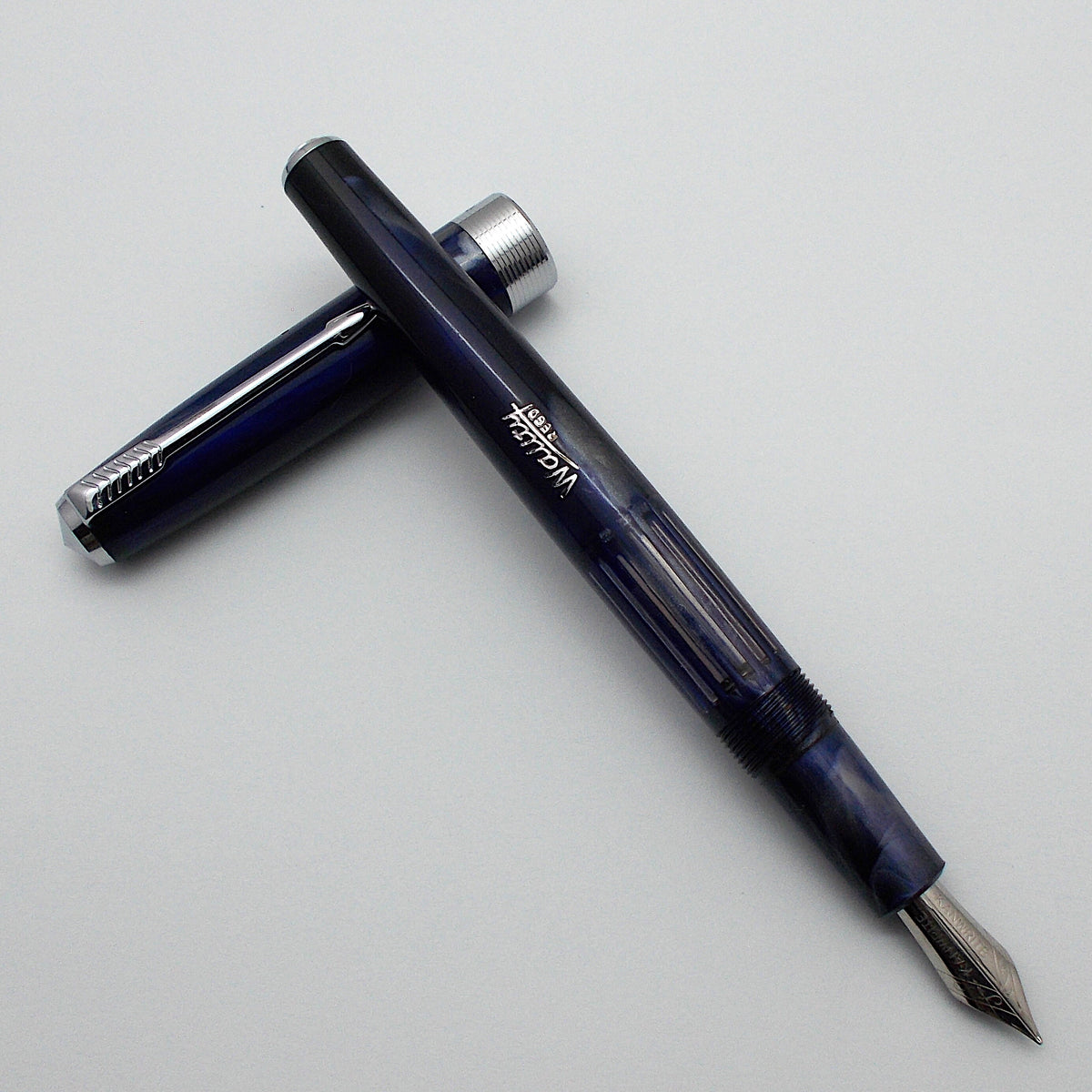 Wality 55 Eyedropper Fountain Pen with Semi Flex Nib - Blue | kiwipens ...