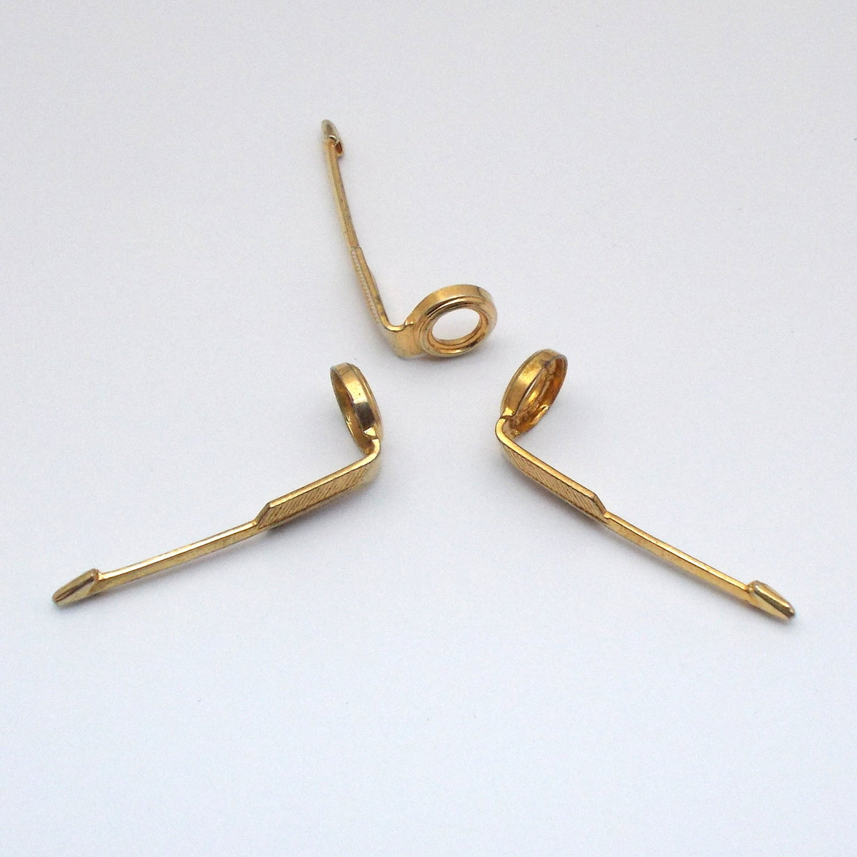 Set of 3 Vintage Brass Fountain Pen Clips - Classic Arrow , Gold Plate ...