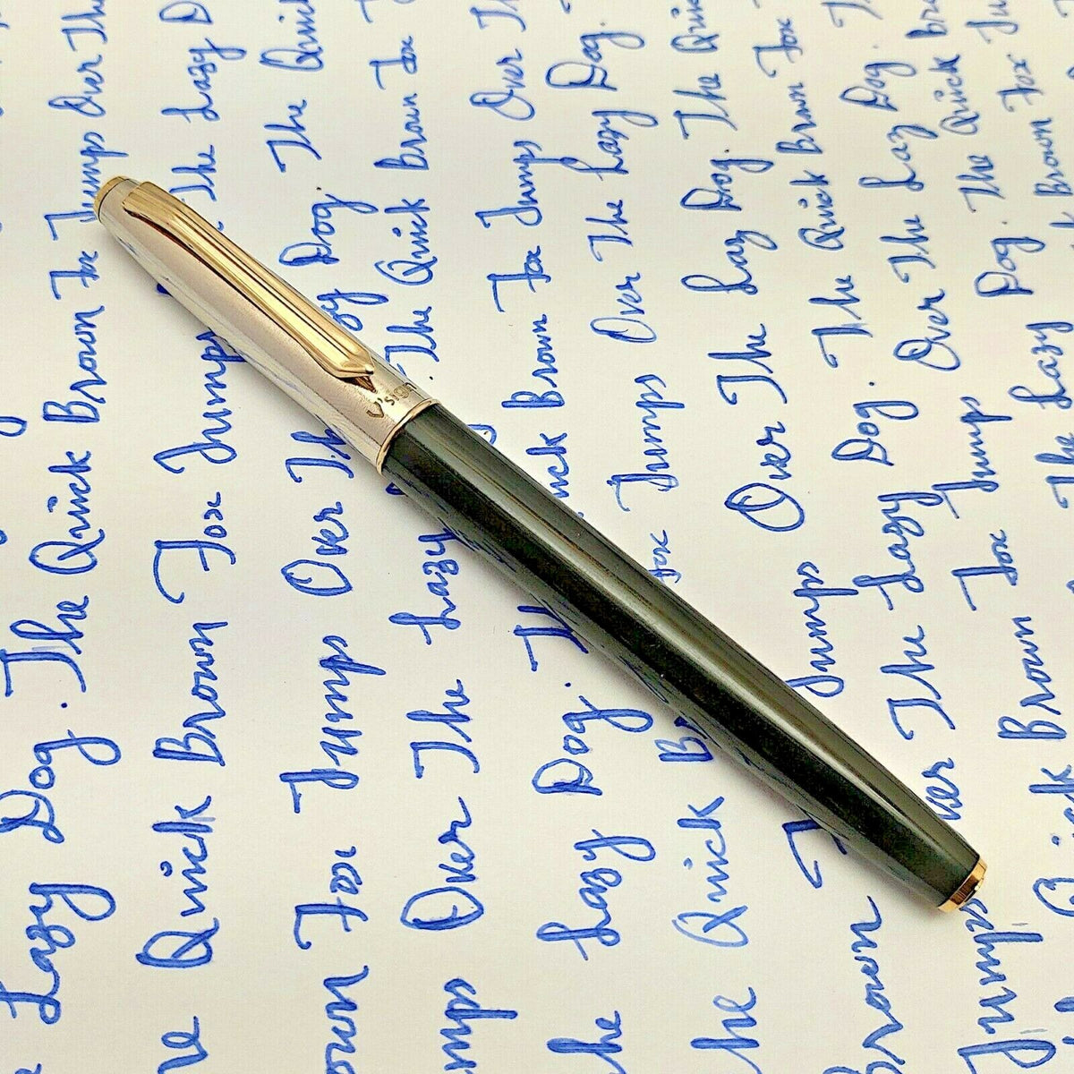 V’Sign Stride Black Fountain Pen with Vintage Semi-Flex Nib | kiwipens ...
